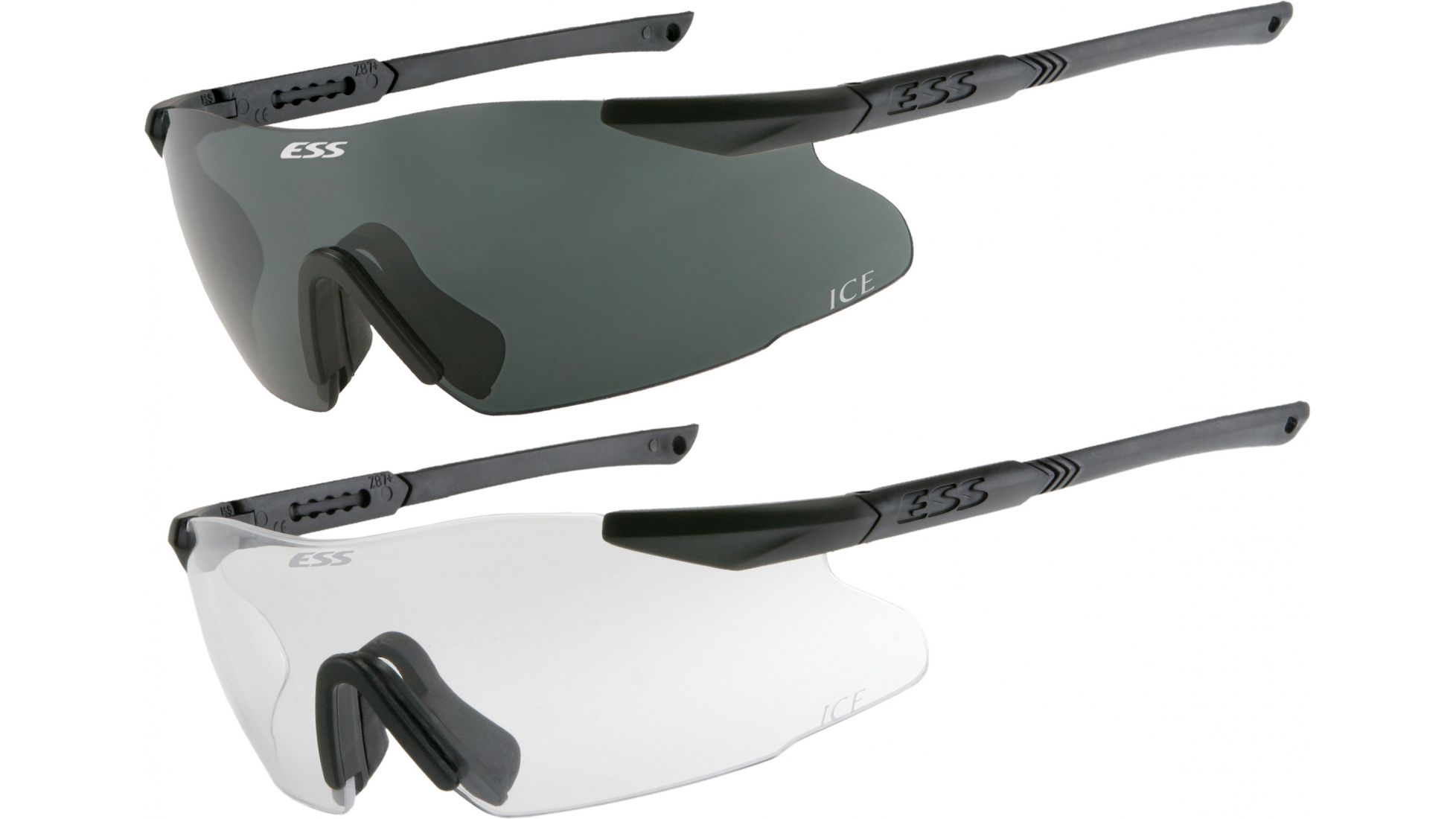 ESS Interchangeable Component Eyeshield (ICE) NARO 2X Dual Lens Safety ...
